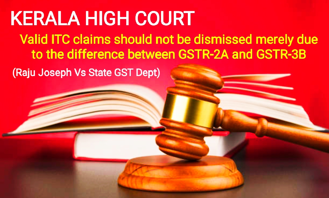 Kerala High Court Directs Review Of Itc Denial Based On Difference
