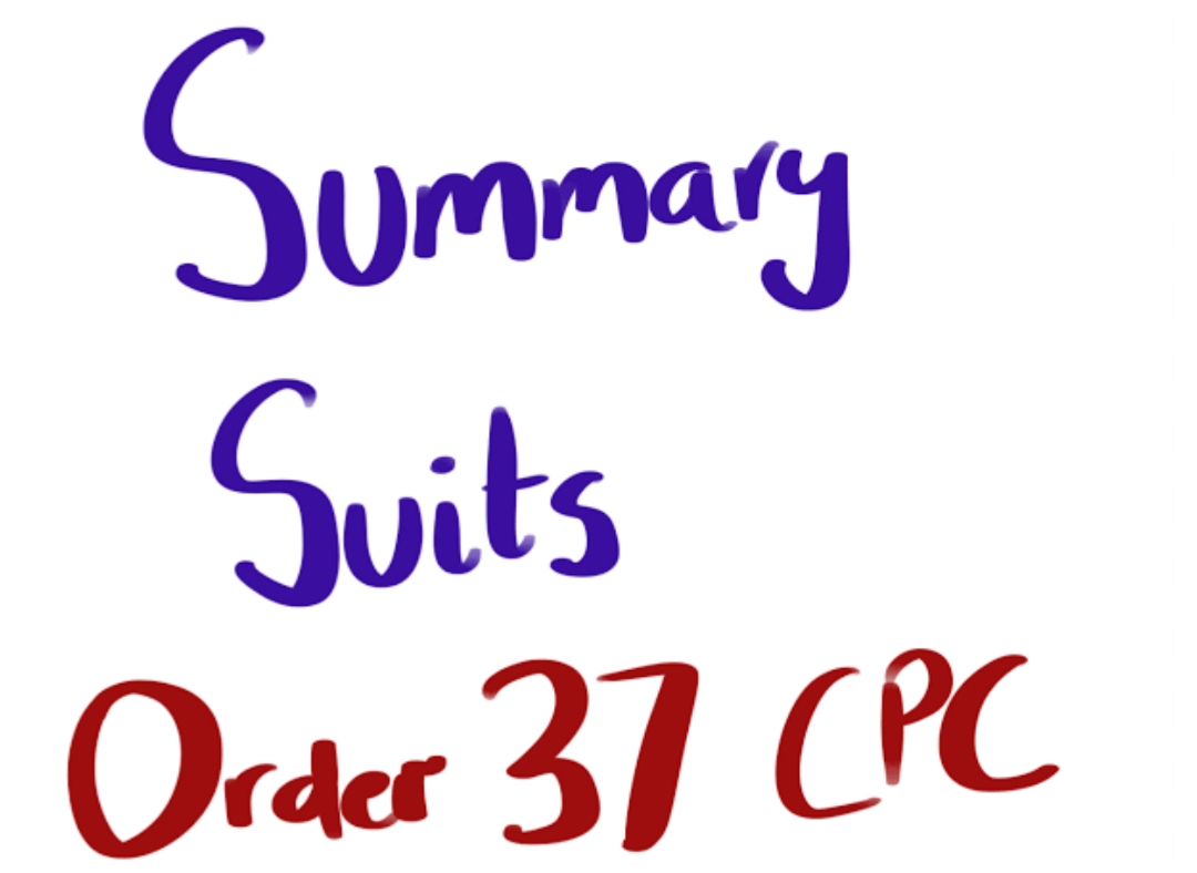 Summary SUIT under Order 37 of CPC - AnpTaxCorp