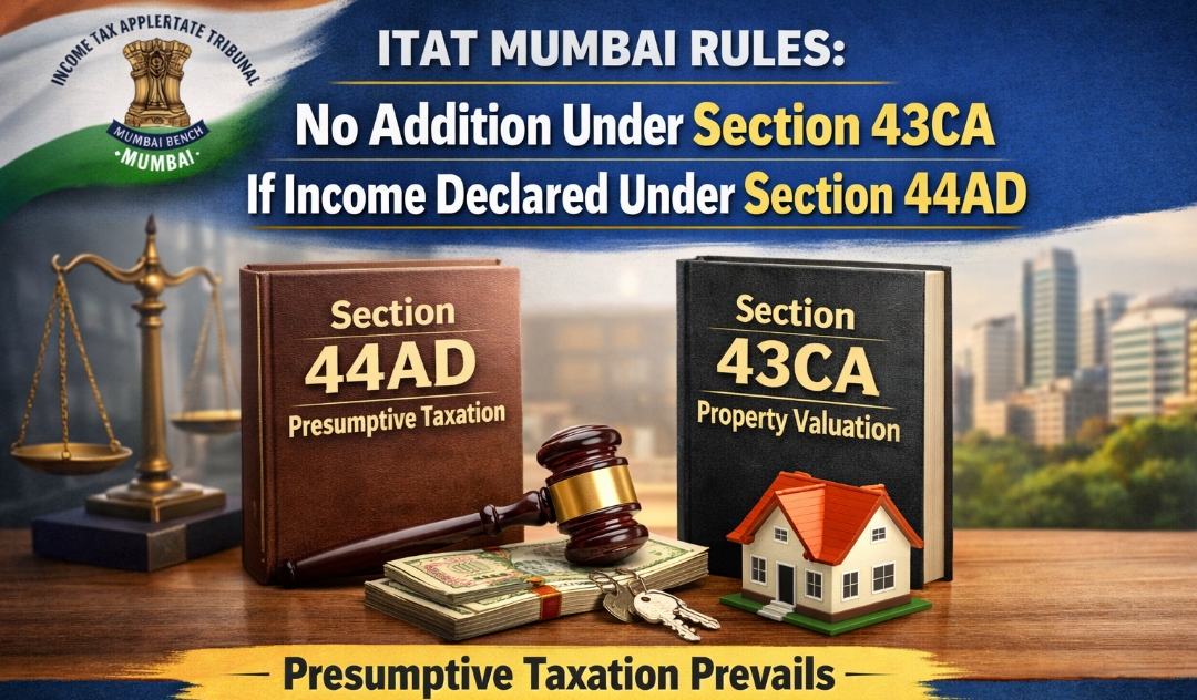 ITAT Mumbai: No Addition Under Section 43CA if Income Declared Under ...