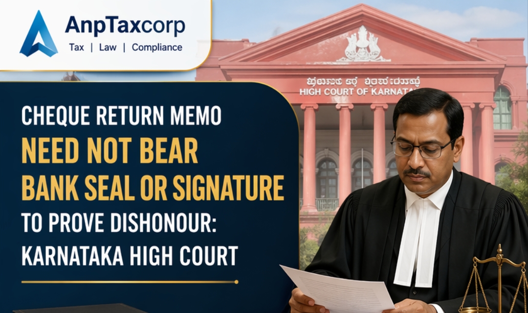 A Cheque Return Memo Need Not Carry a Bank's Seal or Signature to ...